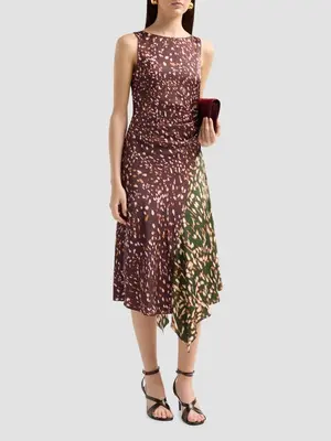 Misa Rohan Printed Midi Dress