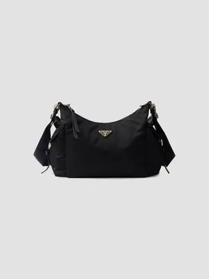 Prada Explore Large Re-nylon And Leather Shoulder Bag - Black