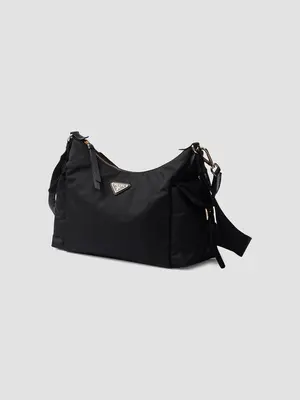 Prada Explore Large Re-nylon And Leather Shoulder Bag - Black