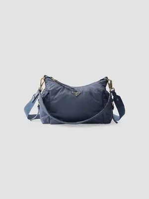 Prada Explore Large Re-nylon And Leather Shoulder Bag - Blue