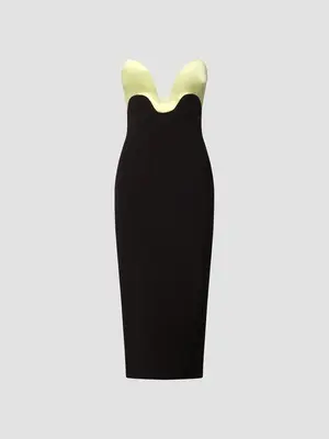 ET OCHS Bridgette Curved Strapless Midi-dress