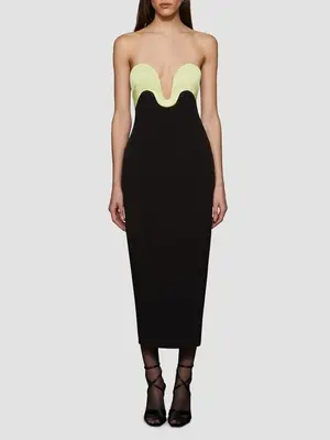 ET OCHS Bridgette Curved Strapless Midi-dress