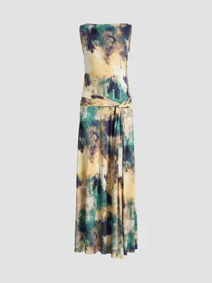 Misa Safira Printed Maxi Dress - Abstract Expression