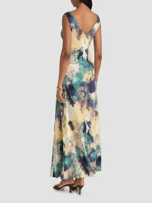 Misa Safira Printed Maxi Dress