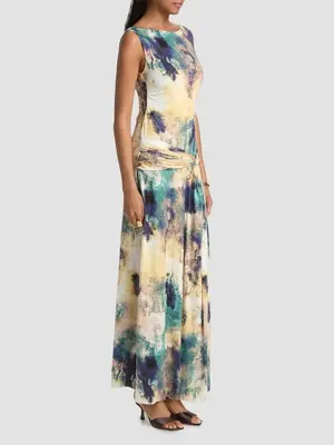 Misa Safira Printed Maxi Dress