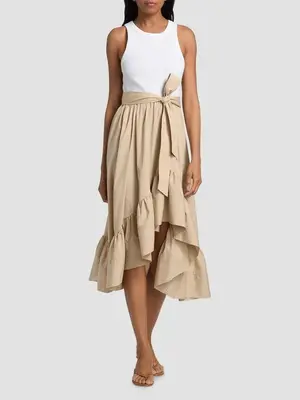 Cinq À Sept Zayla Split Midi-dress - White Khaki