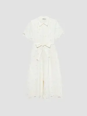 Simkhai Audria Belted Midi-shirtdress - Ivory