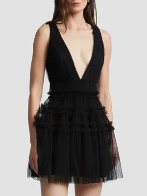 Bcbgmaxazria Lumi Tulle Fit & Flare Minidress