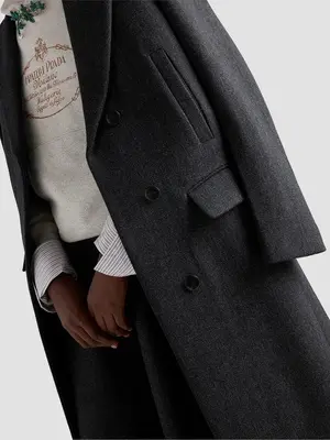 Prada Double Wool Midi-skirt - Grey