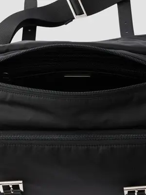 Prada Large Quilted Nylon Shoulder Bag - Black