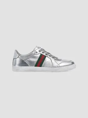 Gucci Coda Leather Low-top Sneakers - Silver