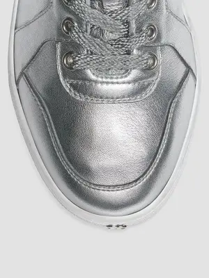 Gucci Coda Leather Low-top Sneakers - Silver