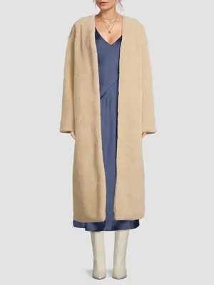 ET OCHS Jameson Collarless Faux Fur Coat