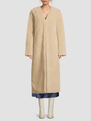 ET OCHS Jameson Collarless Faux Fur Coat