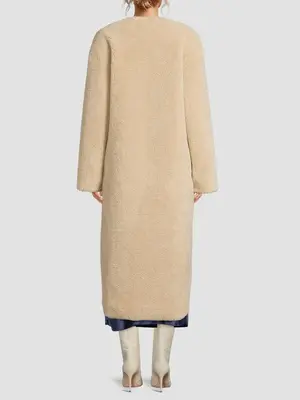 ET OCHS Jameson Collarless Faux Fur Coat
