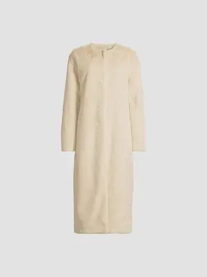 ET OCHS Theo Faux Fur Car Coat - Putty