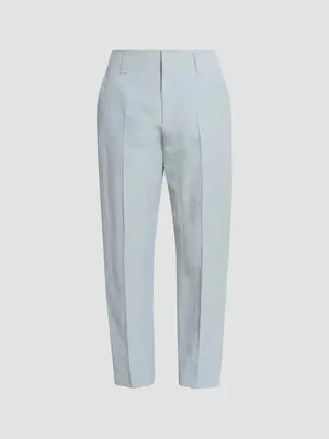 Chloé Linen-cotton Straight-leg Trousers