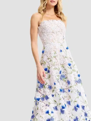 Dress The Population Kailyn Floral Lace Cocktail Dress