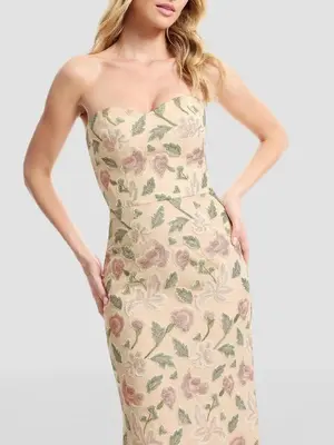 Dress The Population Sheridan Floral Strapless Mermaid Gown
