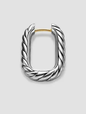 David Yurman Madison Cable Hoop Earrings In Sterling 24.3mm