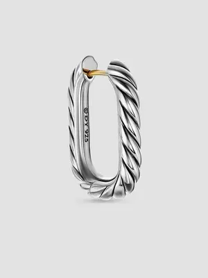 David Yurman Madison Cable Hoop Earrings In Sterling 24.3mm