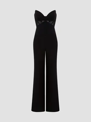 Bcbgmaxazria Electra Strapless Bustier Jumpsuit - Black