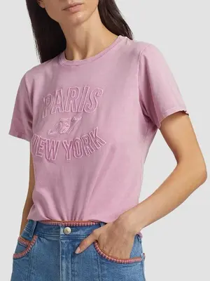Cinq À Sept Logo Stretch-cotton T-shirt