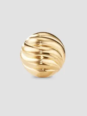 David Yurman Sculpted Cable Stud Earrings In 18k Yellow 8mm