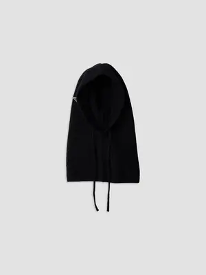 Prada Wool And Cashmere Knit Hood - Black