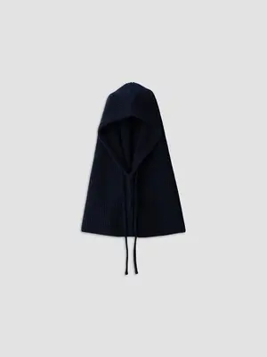 Prada Wool And Cashmere Knit Hood - Blue