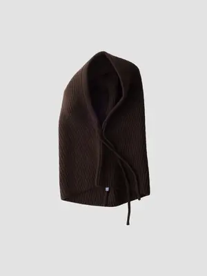 Prada Wool And Cashmere Knit Hood - Brown