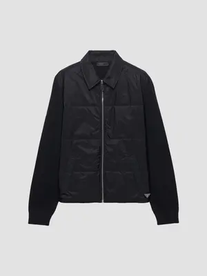 Prada Wool And Re-nylon Gabardine Cardigan