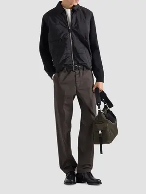 Prada Wool And Re-nylon Gabardine Cardigan