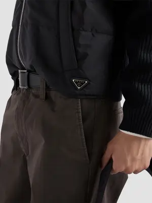 Prada Wool And Re-nylon Gabardine Cardigan