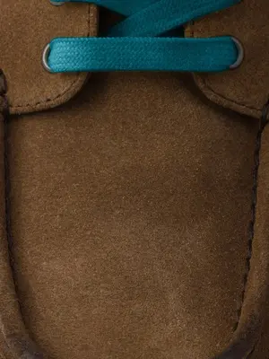 Prada Aged Suede Lace-up Ankle Boots
