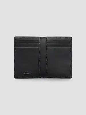 Prada Antiqued Leather Card Holder - Black