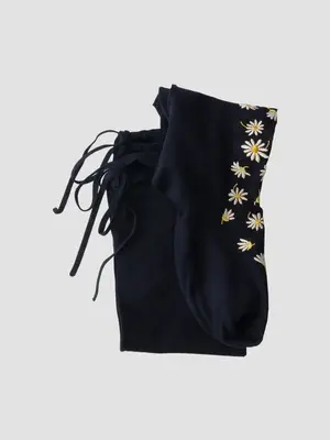 Prada Embroidered Over The Knee Cotton Socks