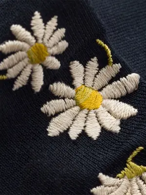 Prada Embroidered Over The Knee Cotton Socks