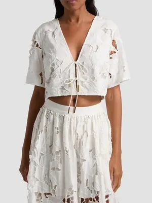 AMUR Tani Eyelet Top