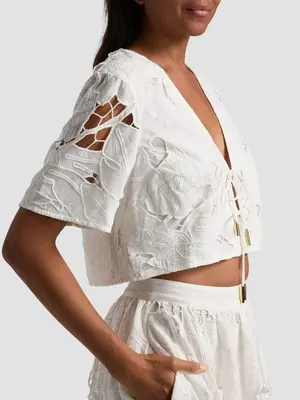 AMUR Tani Eyelet Top