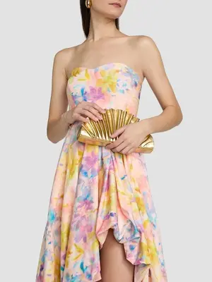 AS IT MAY Ava Floral Faille High-low Gown