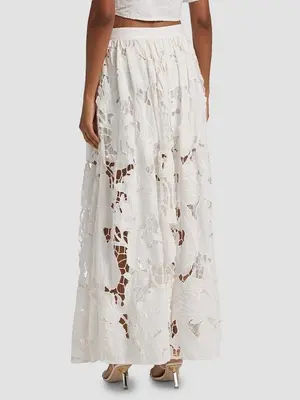 AMUR Mich Eyelet Maxi Skirt
