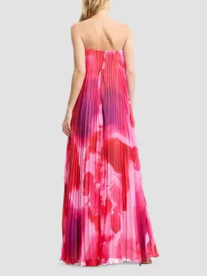 Dress The Population Kelston Plissé Strapless Dress