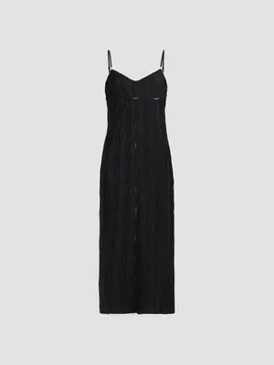 Simkhai Leah Wavy Midi-dress - Black Multi