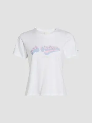 Cinq À Sept Je T'aime Logo Shrunken T-shirt - White Multi