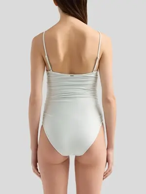 Simkhai Laine Ruched One-piece Swimsuit - Mint