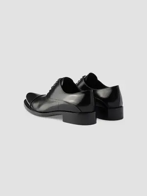 Prada Brushed Leather Lace-up Oxford Shoes