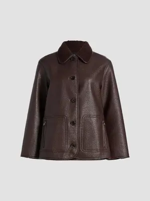 Rails Luis Faux-leather & -shearling Jacket - Walnut