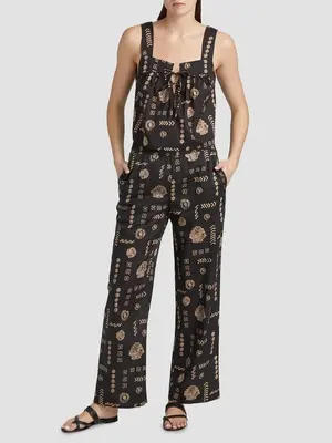 Rails Brendon Abstract Cotton Straight Pants