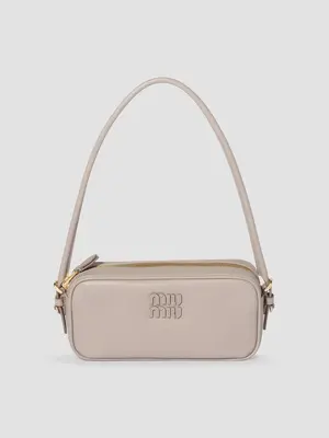 Miu Miu Leather Pouch - Grey